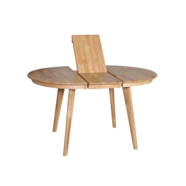 BELMONT EXT DINING TABLE 1050 TO 1380MM NATURAL ROUND/OVAL